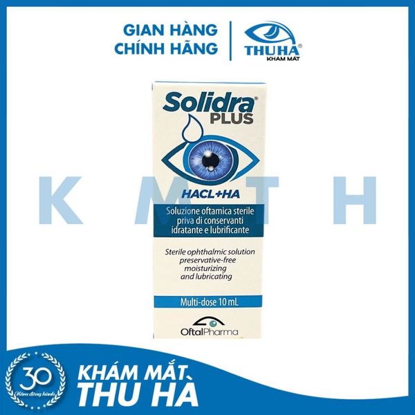 Dung dịch nhỏ mắt Solidra Plus 10ml - Dưỡng ẩm, bảo vệ, hỗ trợ khô mỏi ...