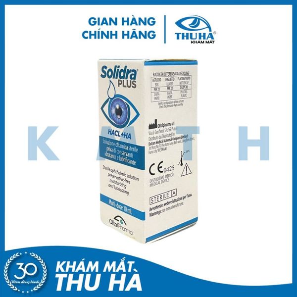 Dung dịch nhỏ mắt Solidra Plus 10ml - Dưỡng ẩm, bảo vệ, hỗ trợ khô mỏi ...
