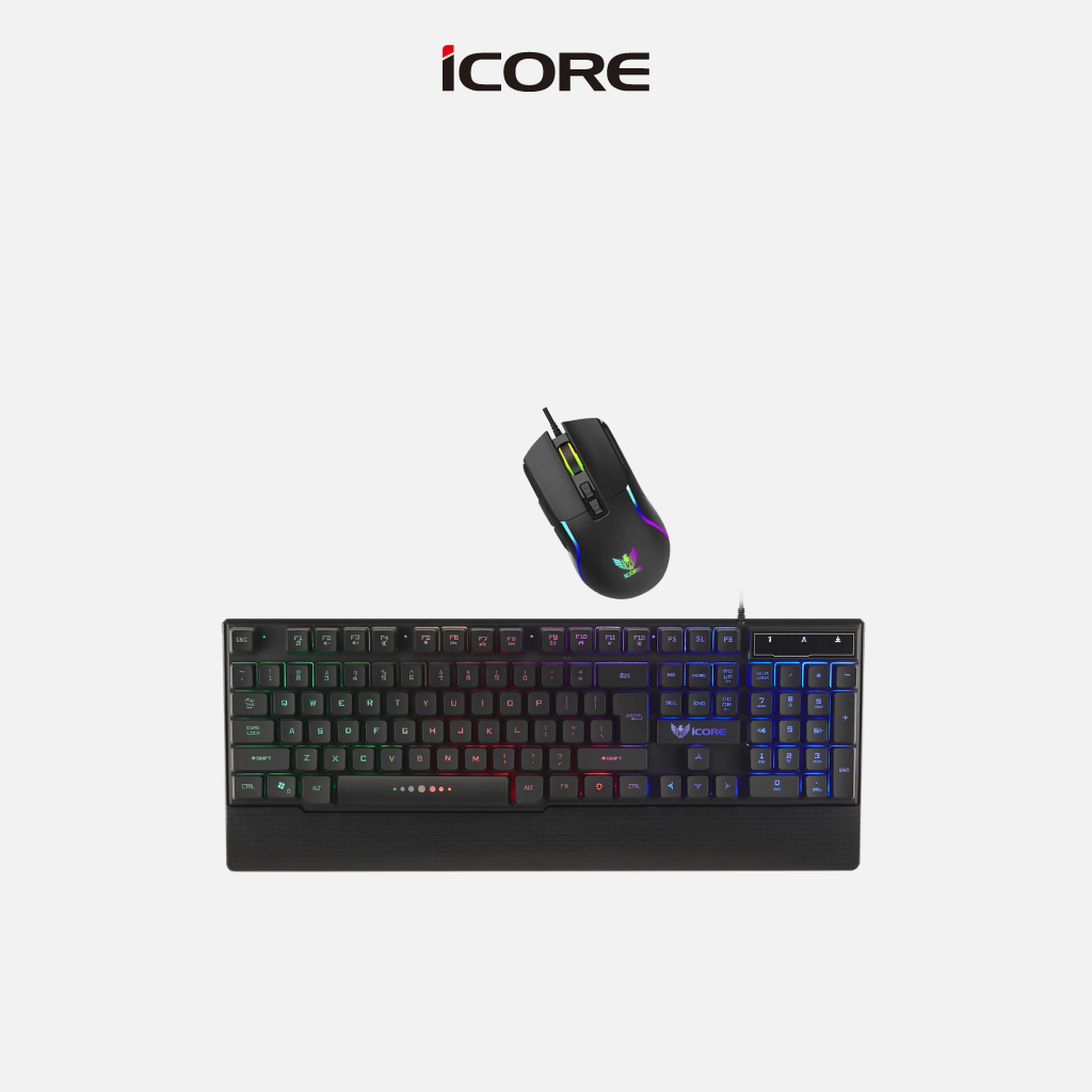 Bộ Phím Chuột Game iCore IGC01 – Combo Gaming LED Đẹp Mắt – Phụ Kiện Số Hoá