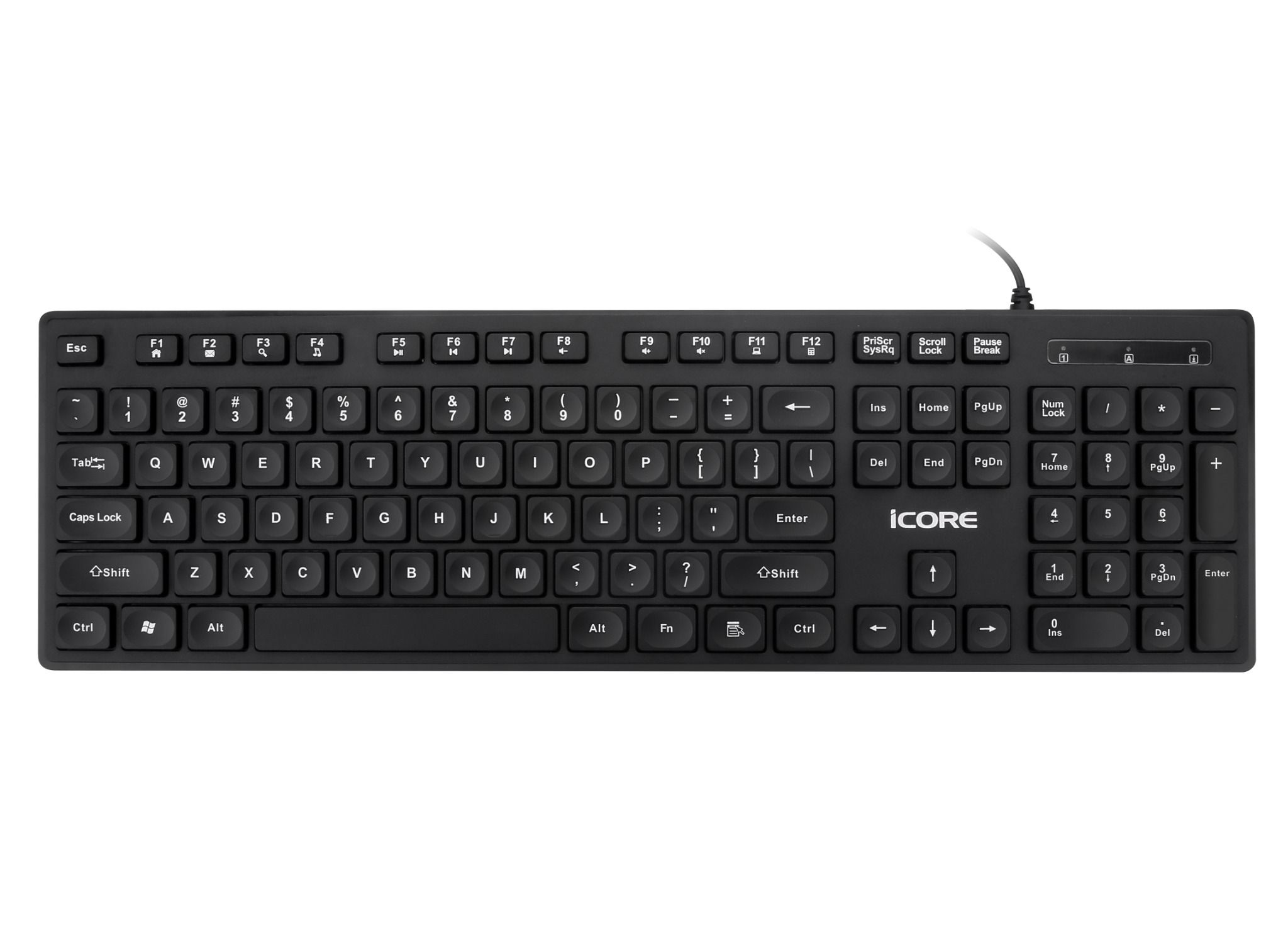 Bàn Phím Có Dây Multimedia iCore IMK300 – Fullsize 104 Phím, Gõ Êm ...