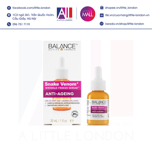 Tinh chất dưỡng Balance Active Formula Snake Venom 30ml (Bill Anh)