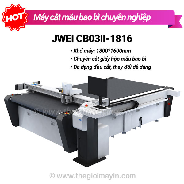 Máy cắt mẫu bao bì JWEI CB03II-1816 chuyên cho ngành bao bì mẫu – Công ty SBC (Sao Băng)
