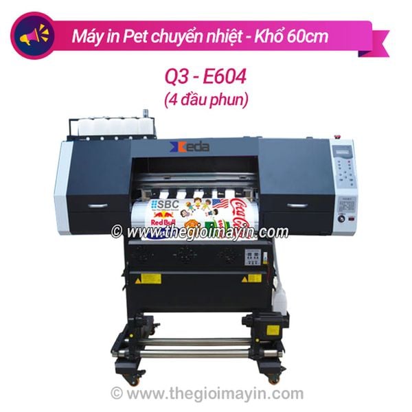Máy in Pet khổ 60cm (6 tấc) 4 đầu phun Xkeda T604 – Công ty SBC (Sao Băng)