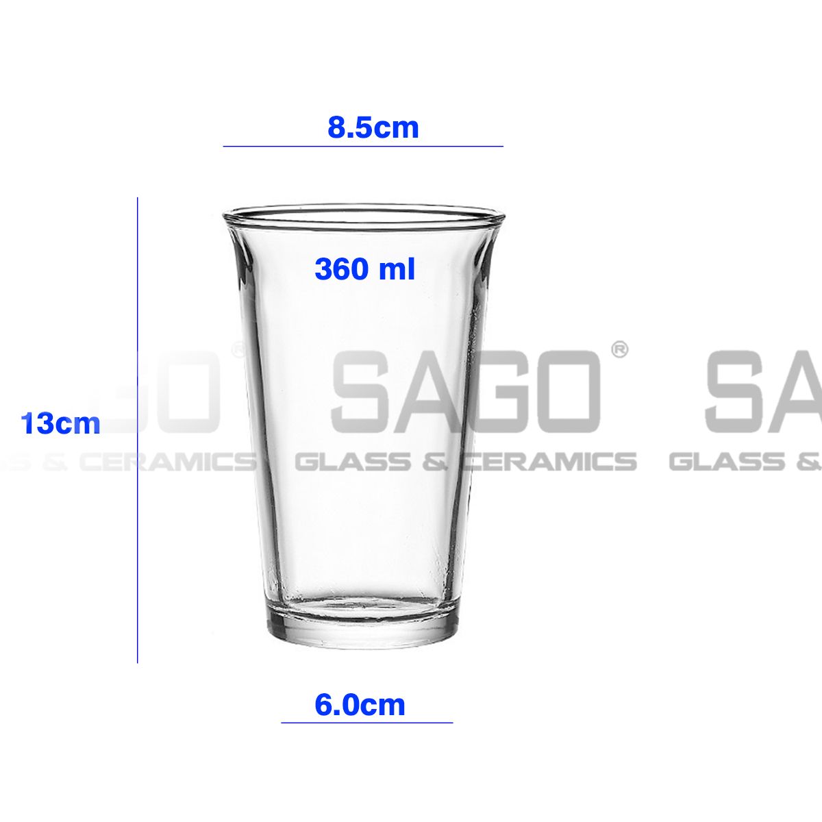 Ly Thủy Tinh Miệng Loe INS Flared Mouth Highball Glass 420ml | INS 901 – ly Thủy Tinh Nhập Khẩu