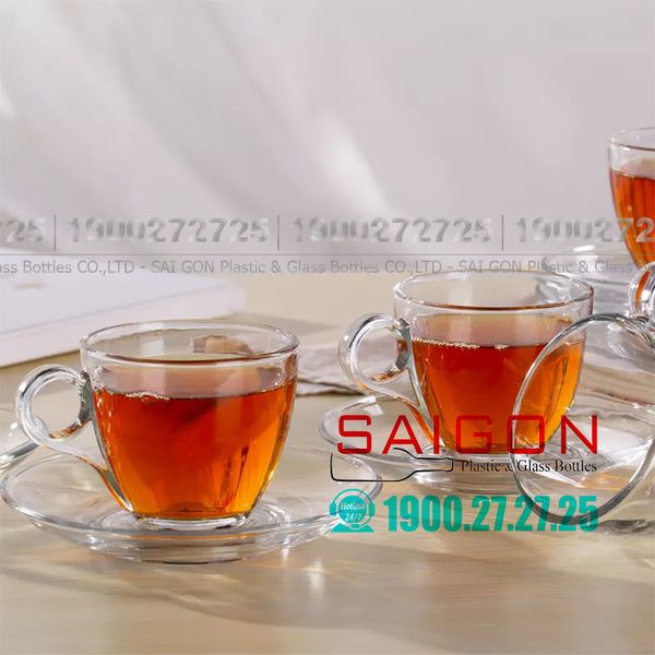 Bộ Tách Thủy Tinh Capuchino Lucky Audrey Cup Glass 190ml | Lucky LG-30 – ly Thủy Tinh Nhập Khẩu