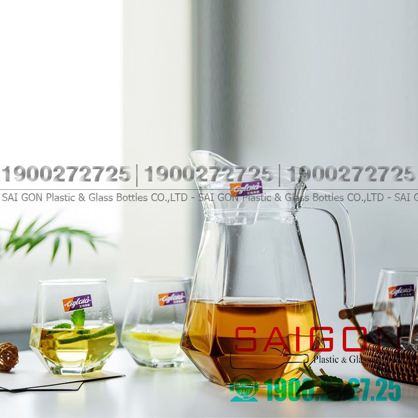 Bộ 06 Ly + Bình Nước Thủy Tinh Deli Pitcher 1300ml | DELI EH1028/L7 ...