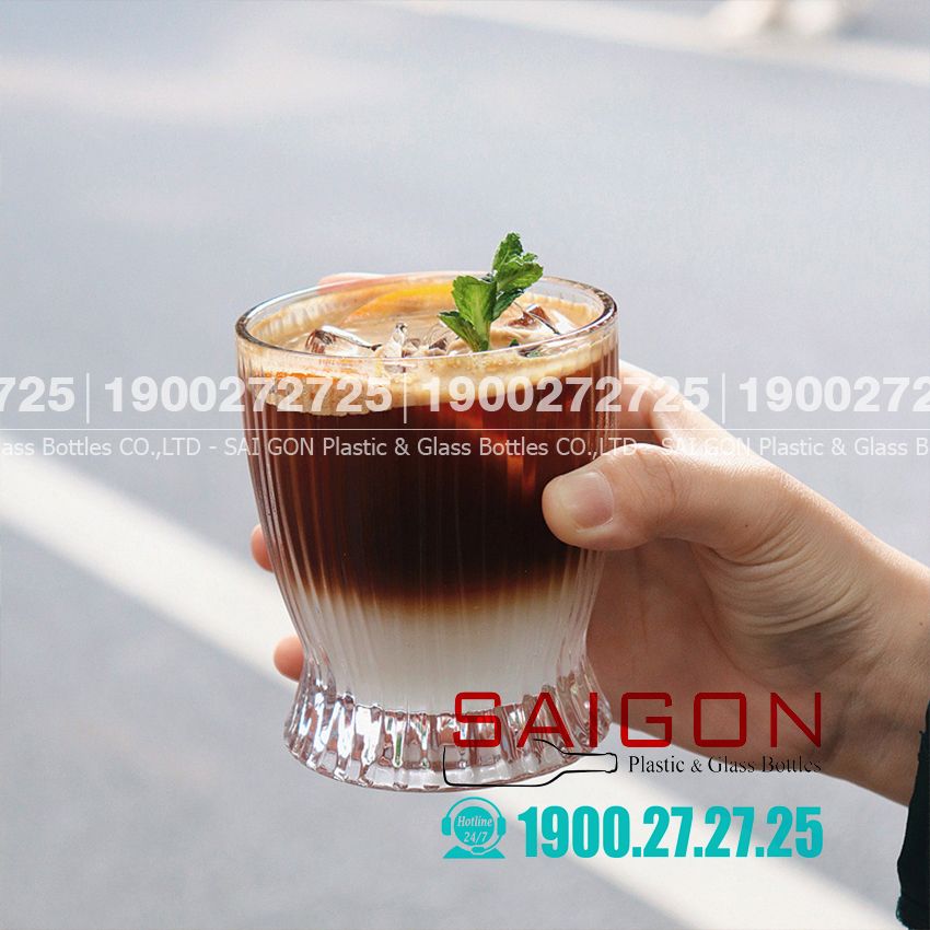 Ly Thủy Tinh Deli Stripes Rock Glass 280ml | Deli DSKB162-1A – ly Thủy Tinh Nhập Khẩu
