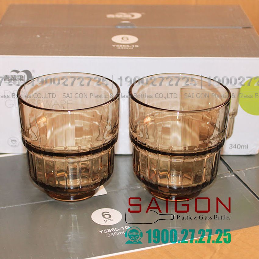 Ly Thủy Tinh Deli LINQ Amber Rock Glass 340ml | DELI Y5865-1S , Thủy T – ly Thủy Tinh Nhập Khẩu