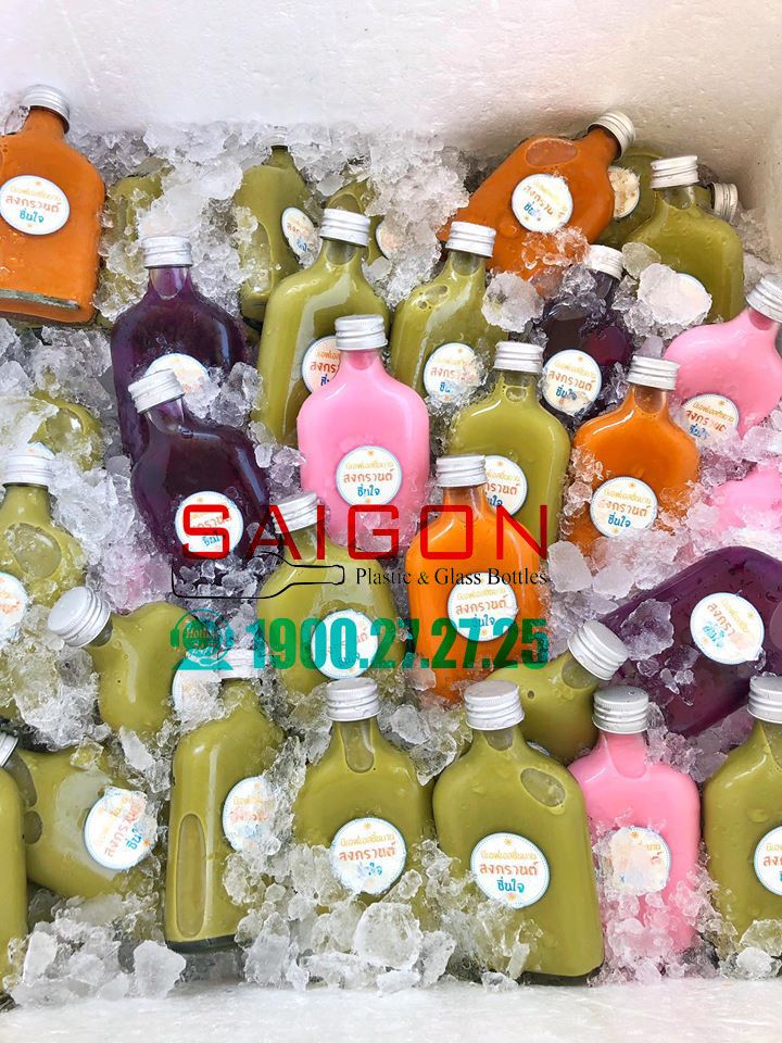 Chai Dẹp cổ Cao Thủy Tinh | Nắp Nhôm , Tùy Chọn Dung Tích – ly Thủy ...