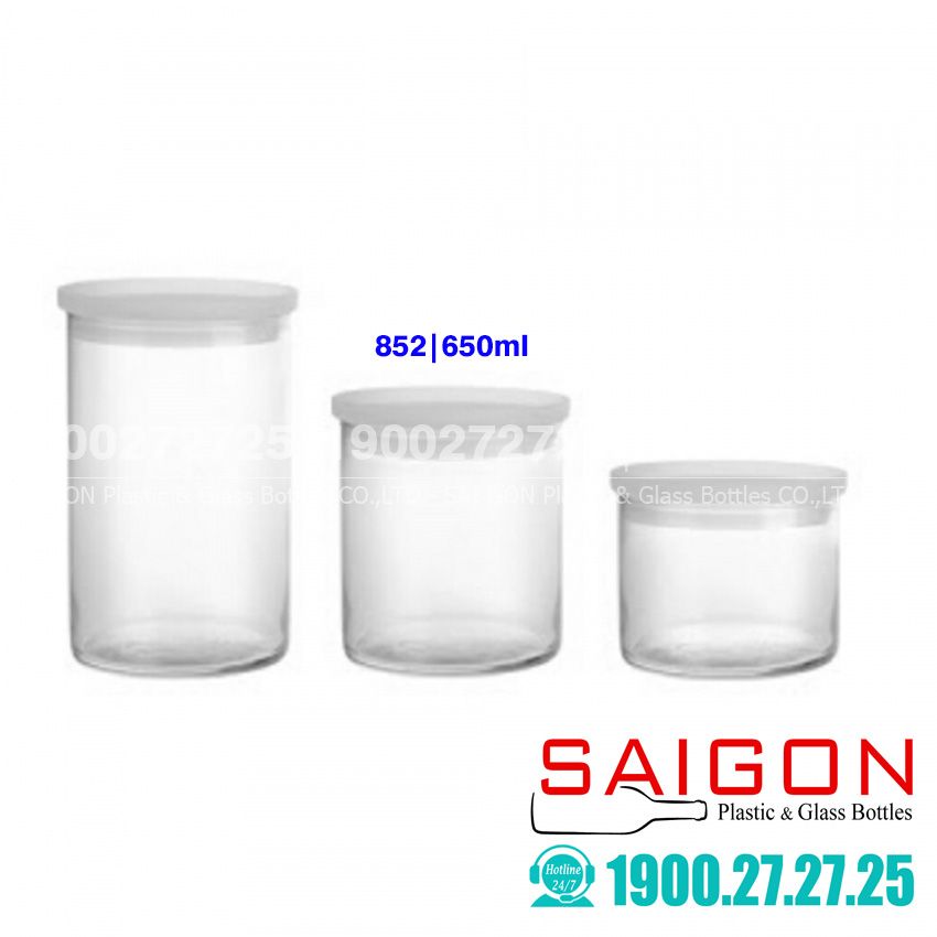 Hũ Thủy Tinh Libbey Stackable Container With Lid 650ml | Libbey 852 ...
