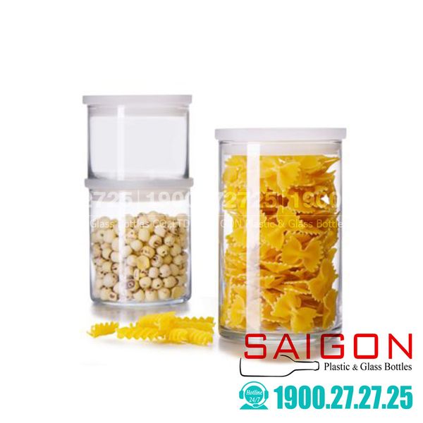 Hũ Thủy Tinh Libbey Stackable Container With Lid 650ml | Libbey 852 ...