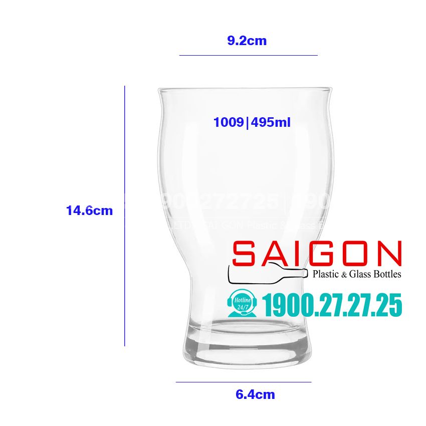 Ly Bia Thủy Tinh Libbey Stacking Beer GLass 495ml | LIBBEY 1009 – ly ...