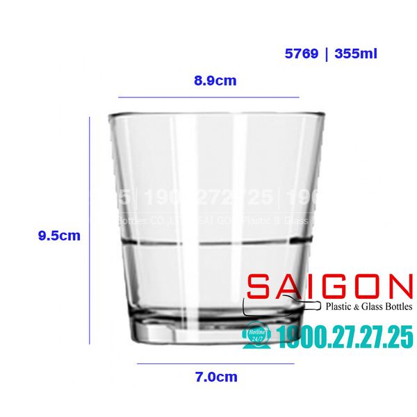 Ly Thủy Tinh Libbey Stacking Dof 12 Oz 355ml | Libbey 15769 – ly Thủy Tinh Nhập Khẩu