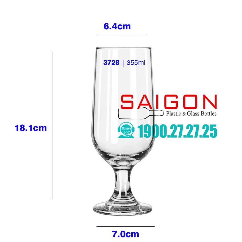 Ly thủy tinh Libbey Embassy Beer 355ml | LIBBEY 3728 – ly Thủy Tinh Nhập Khẩu