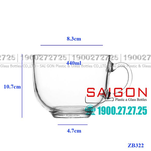 Ly Thủy Tinh Deli Cup Mug Glass 440ml | Deli ZB322 , Thủy Tinh Cao Cấp ...