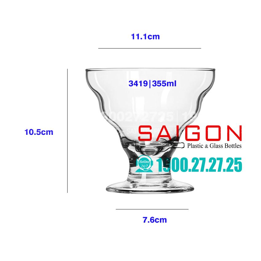 Ly Thủy Tinh Libbey Splash 12 Oz Dessert 355ml | Libbey 3419 – ly Thủy ...