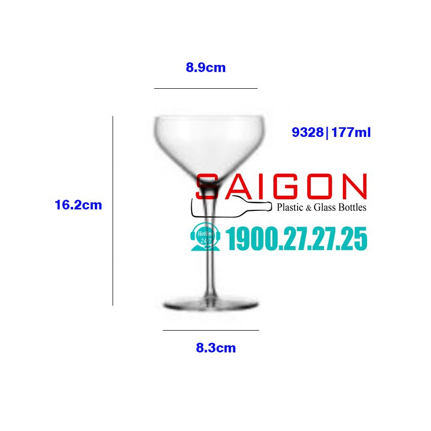 Ly Thủy Tinh Libbey Master Reserve Prism Coupe 177ml | Libbey 9328 – ly Thủy Tinh Nhập Khẩu