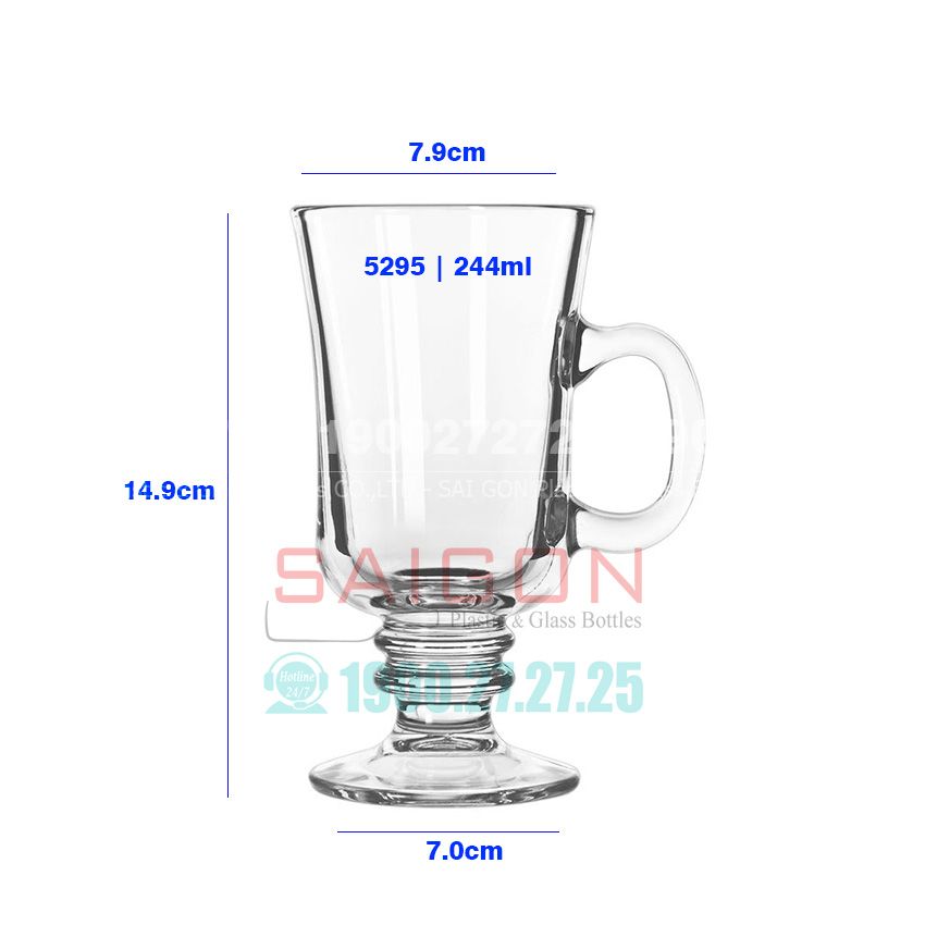 Ly Thủy Tinh Libbey Irish Cofee 244ml | Libbey 5295 , Nhập Khẩu E.U ...