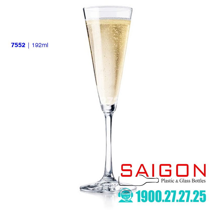 Ly Thủy Tinh Libbey Vina Trumpet Flute 192ml | Libbey 7552, Nhập Khẩu ...