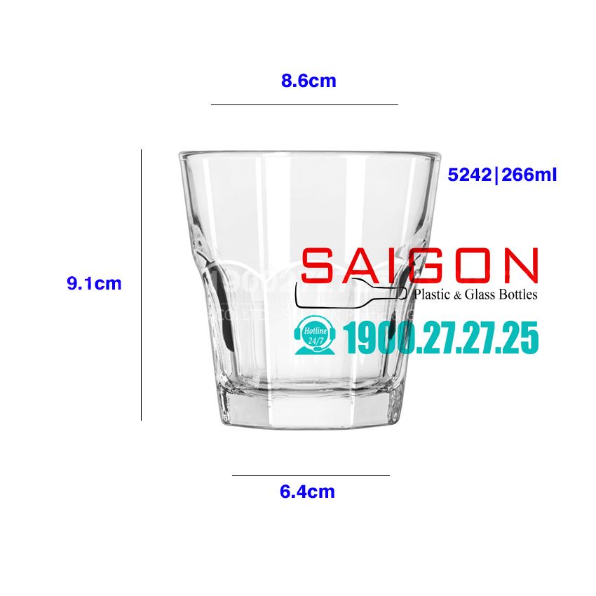 Ly Thủy Tinh Cường Lực Libbey Gibraltar Rocks DuraTuff 266ml – ly Thủy ...