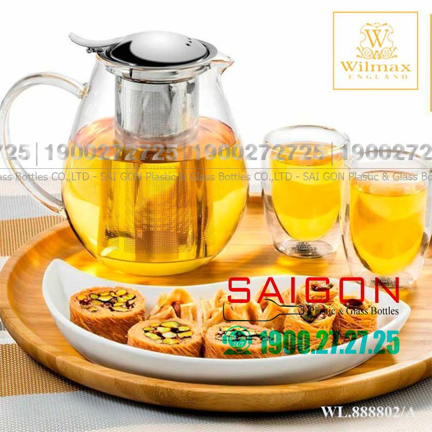 Bình Trà Thủy Tinh Wilmax Thermo Tea Pot 850ml | WL-888802/A – ly Thủy Tinh Nhập Khẩu