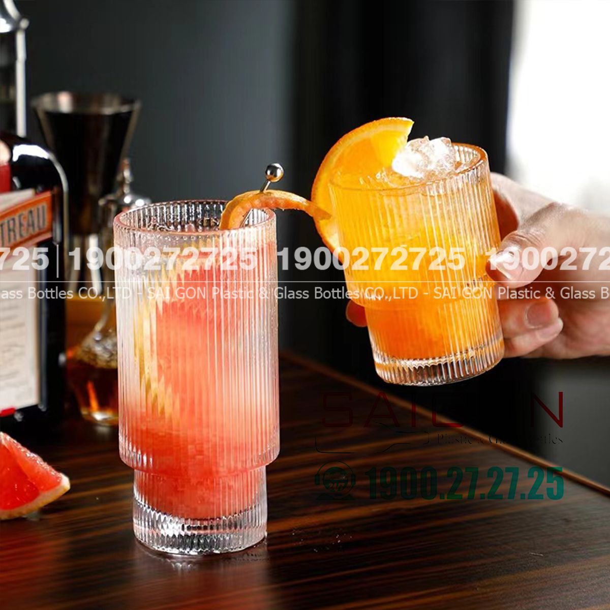 Ly Thủy Tinh Deli Stripes Empilable Rock Glass 180ml | Deli.TY7510-1 ...