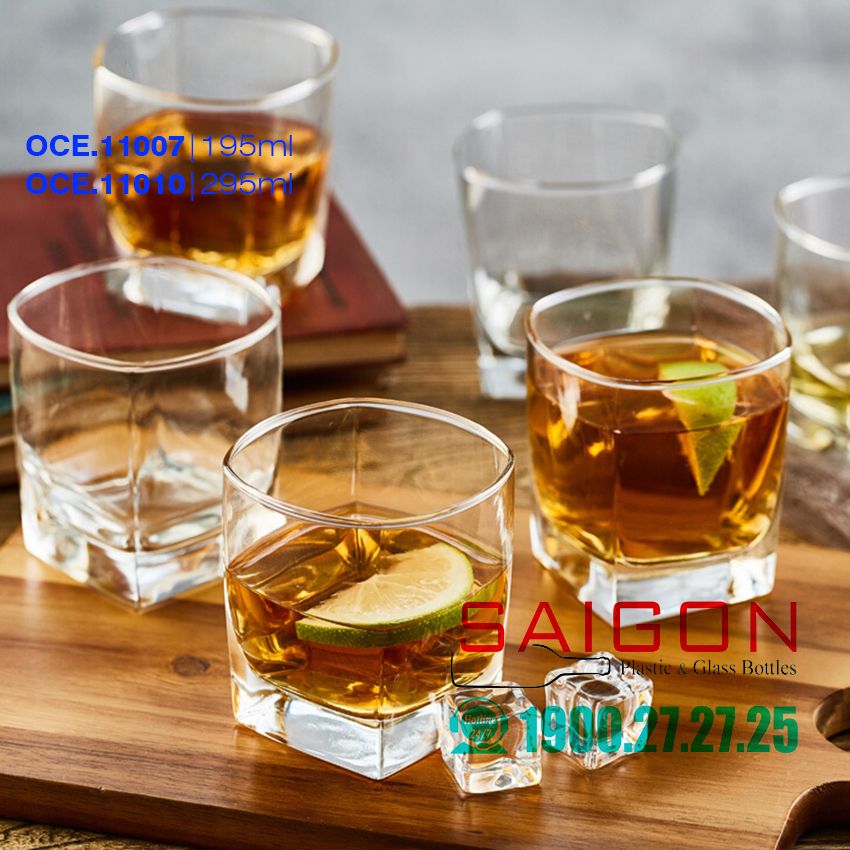 Ly Thủy Tinh Vuông Ocean Plaza Rock 295ml – ly Thủy Tinh Nhập Khẩu