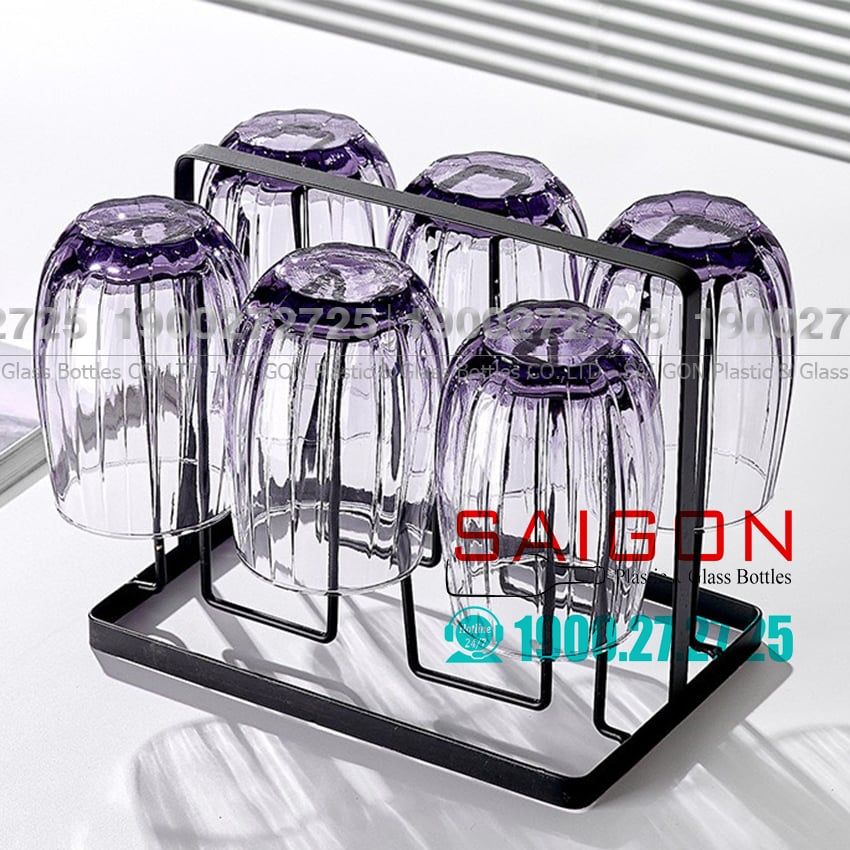 Ly Thủy Tinh Deli Linka Pink Rock Glass 380ml | Deli JS5139-2P – ly Thủy Tinh Nhập Khẩu