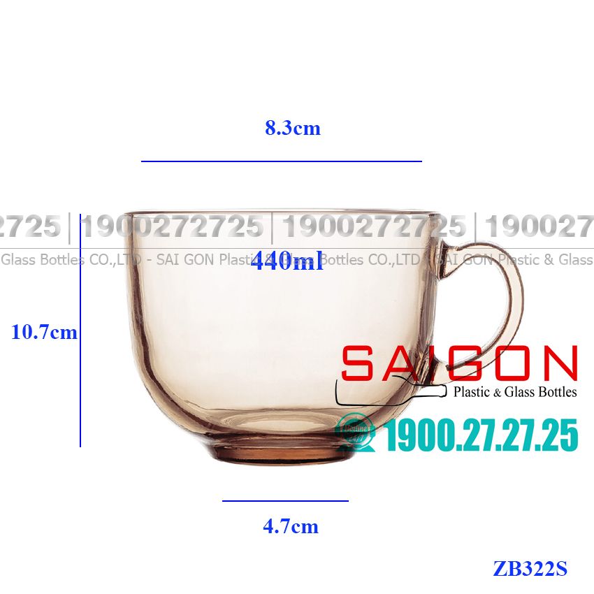 Ly Thủy Tinh Deli Cup Mug Amber Glass 440ml | Deli ZB322S , Thủy Tinh ...