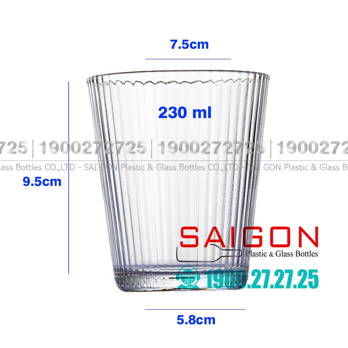 Ly Thủy Tinh King Dealay studio Rock Glass 250ml | H.017 , Thủy Tinh ...