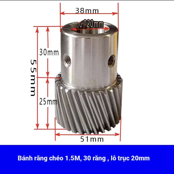 Bánh răng chéo 1.5M – CNC3DS