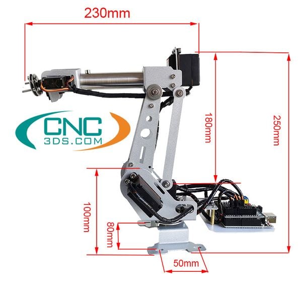 Cánh tay robot mini 6 bậc tự do AMZ-R3 – CNC3DS