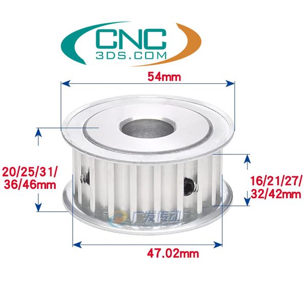 Puly đai răng 8M / S8M – CNC3DS