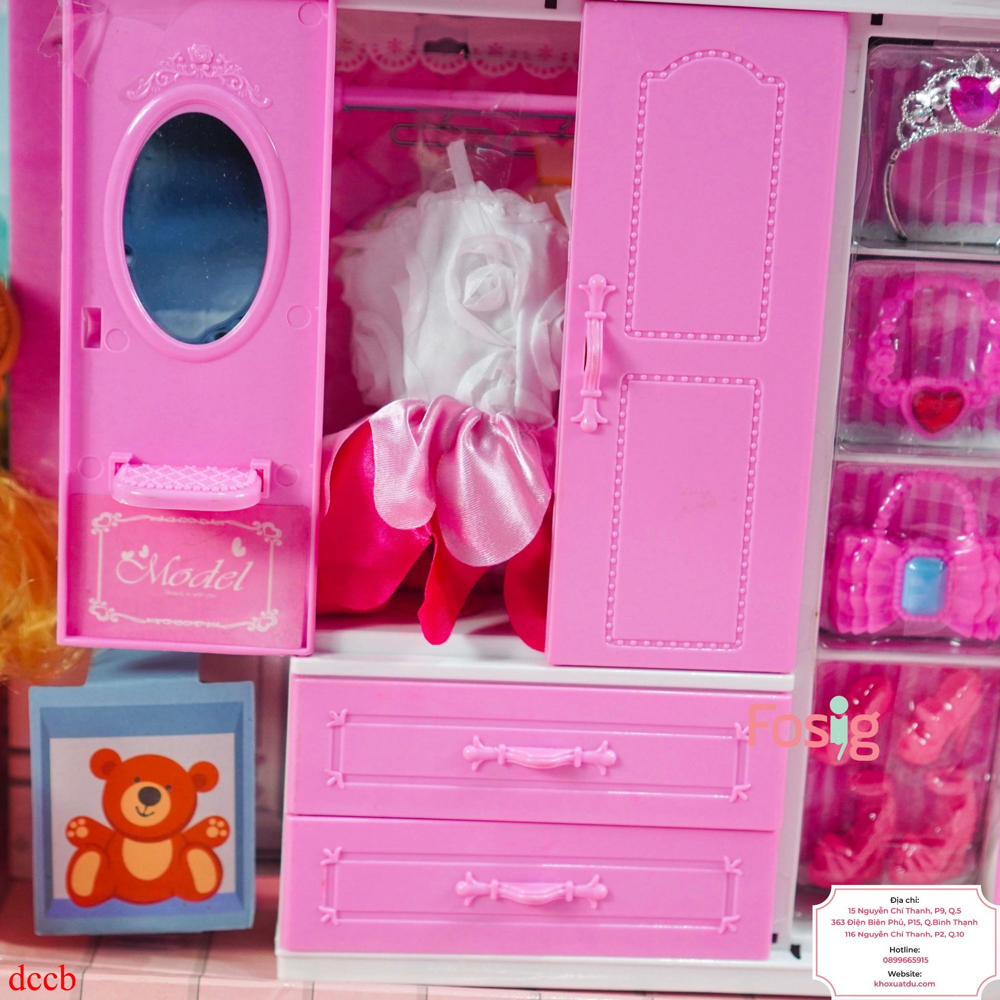 Hộp baby+Tủ Đồ+Áo+Vương Miện Túi Xách 288-3A – Fosig