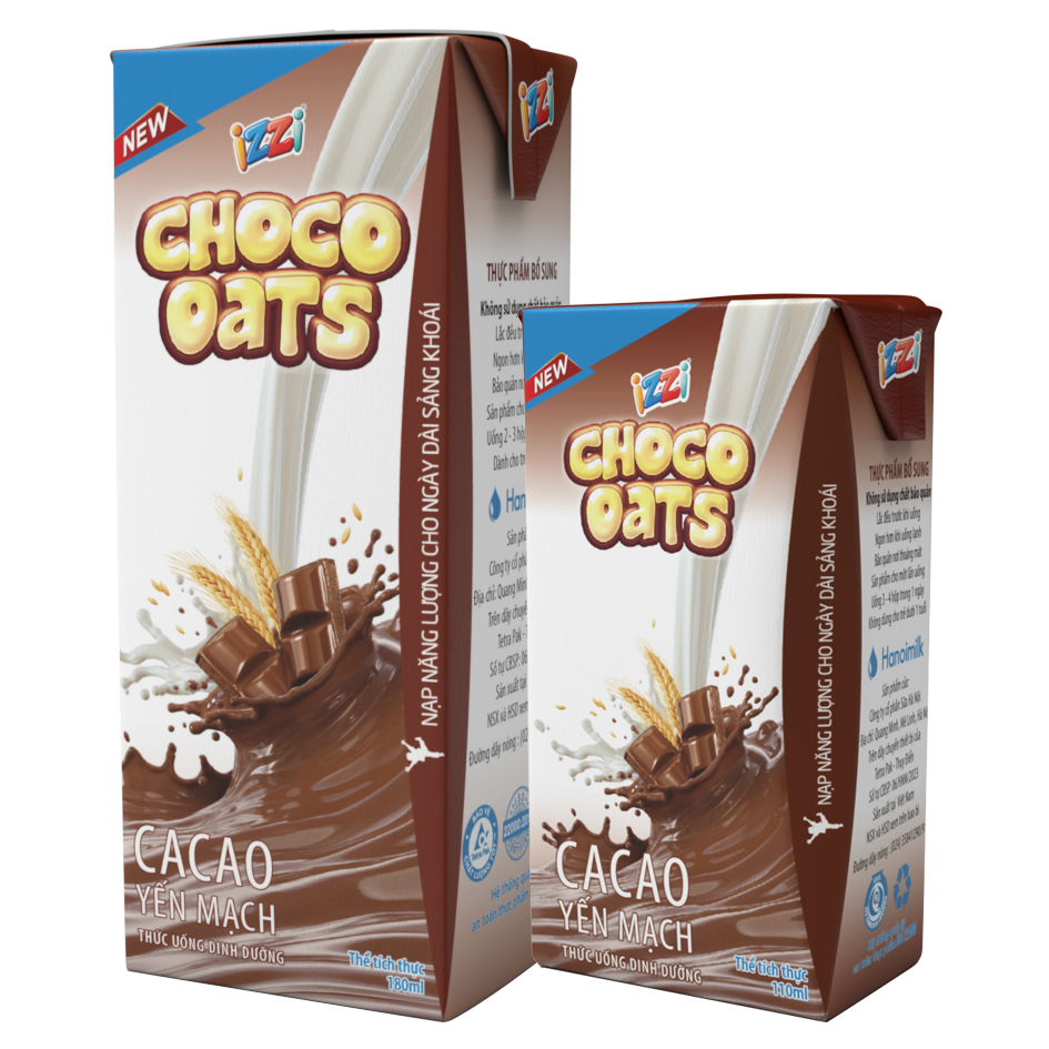IZZI Choco Oats cacao Yến Mạch 180ml – Hanoimilk