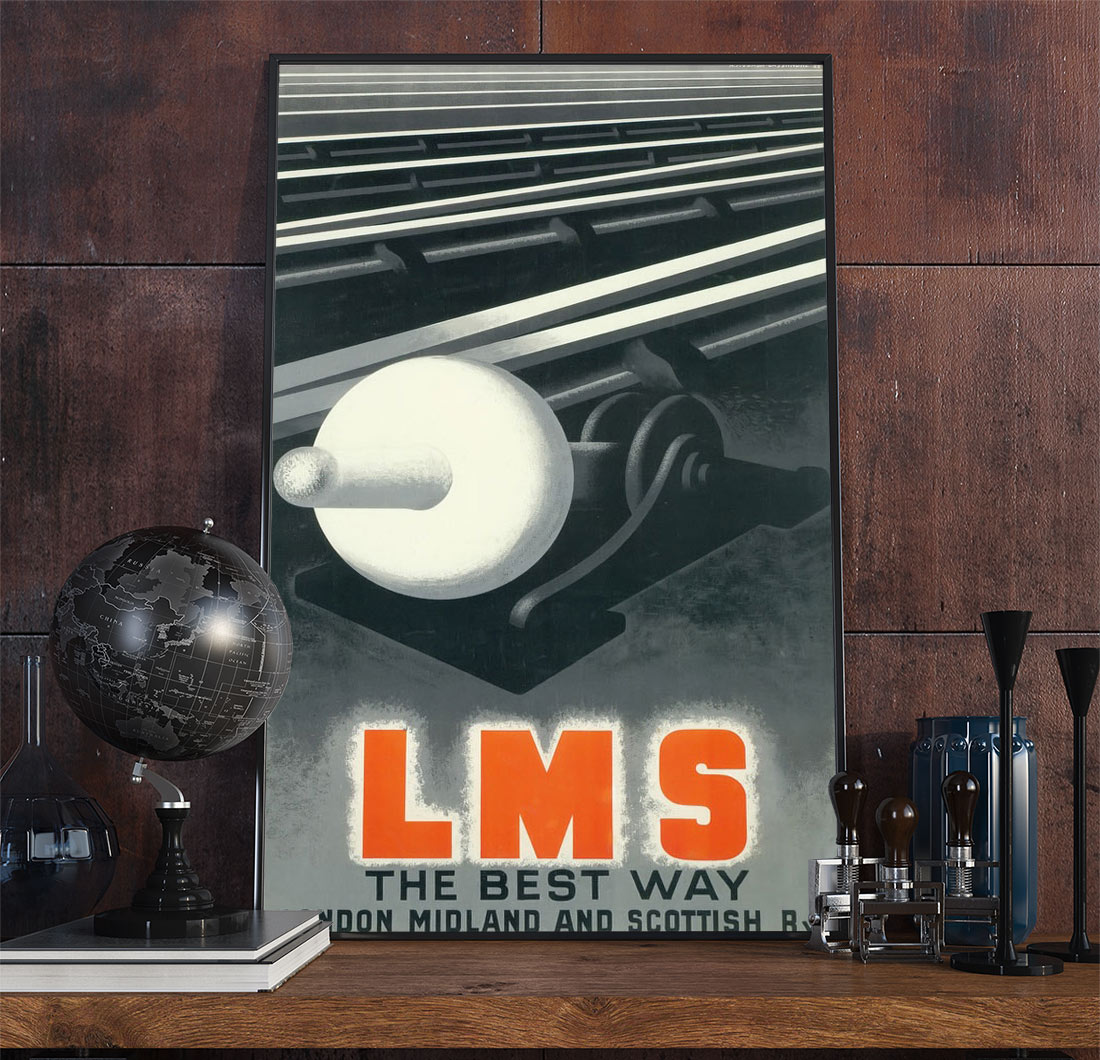 Art Deco Train Poster
