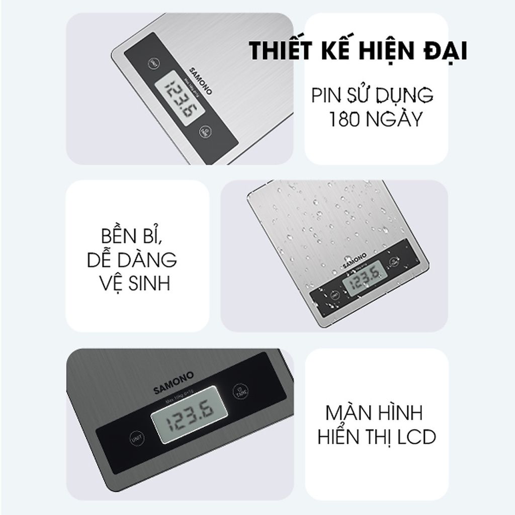 Cân tiểu ly điện tử mini SAMONO SW-KS03 dùng cho nhà bếp – A2ZMART