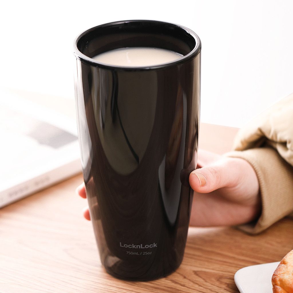 Ly nhựa 2 lớp cách nhiệt Lock&Lock HAP507 750ml - Kèm ống hút – A2ZMART