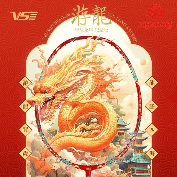 Set vợt cầu lông VS YouLong rồng đỏ chính hãng, đẹp mắt tại TPHCM ...