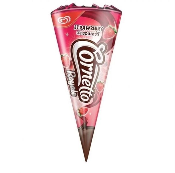 KEM ỐC QUẾ CORNETTO SOCOLA DÂU 66G CORNETTO CHOCOLATE STRAWBERRY ICE C ...