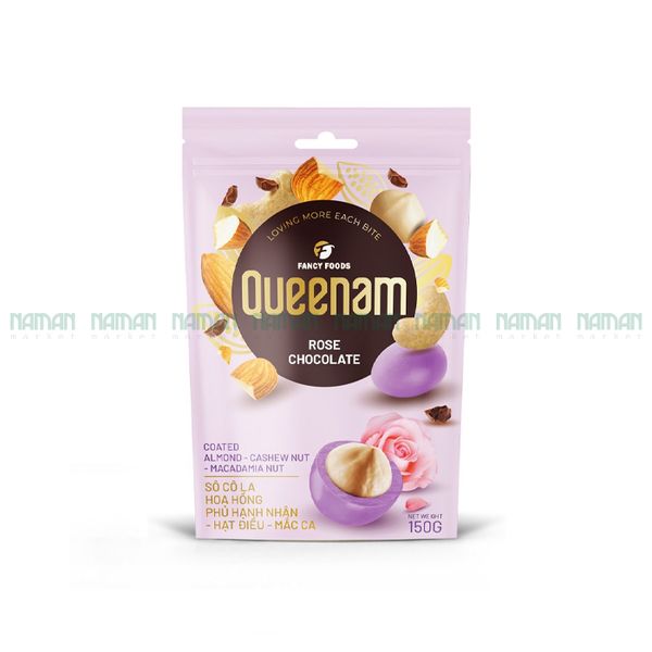 Rose Chocolate Coated Almond-Cashew-Macadamia Queenam 150G – Nam An Market