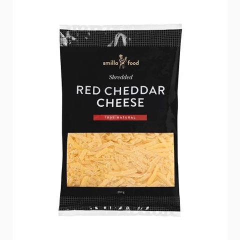 SHREDDED RED CHEDDAR CHEESE SMILLA 200G – Nam An Market