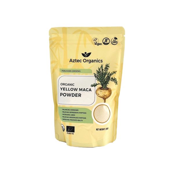 Org Yellow Maca Powder Aztec Organics 200G – Nam An Market