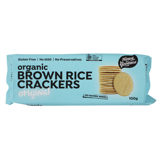 Organic Brown Rice Crackers Original H2G 100G – Nam An Market