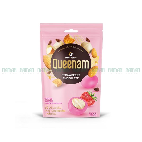 Strawberry Chocolate Coated Almond-Macadamia Queenam 150G – Nam An Market
