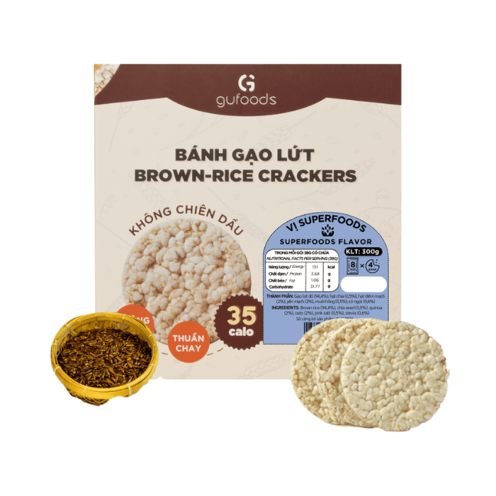 Bánh Gạo Lứt Ăn Kiêng Superfoods Gufoods 300G – Nam An Market