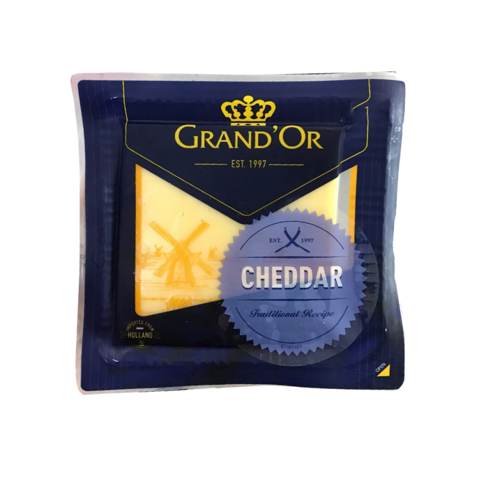 Block Cheddar Cheese White Grandor 200G – Nam An Market