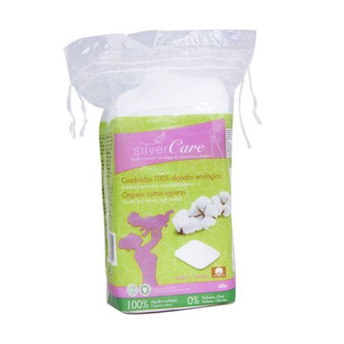 Organic Cotton Squares Silvercare 60Pcs – Nam An Market