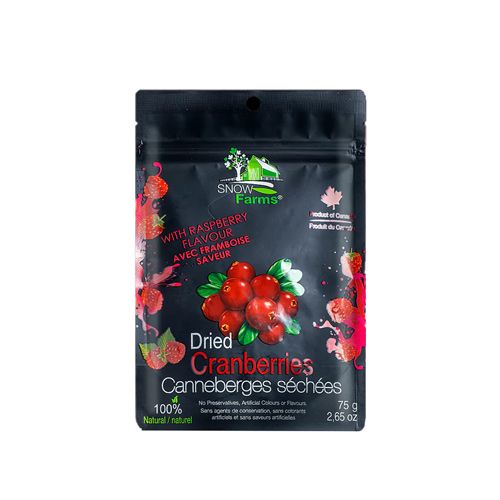 Dried Cranberries Raspberry Flavor Snow Farms 75G – Nam An Market