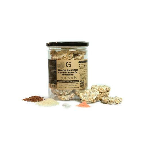 Snack Ăn Kiêng Gạo Lứt Ngũ Cốc Nguyên Hạt Vị Nguyên Chất Gufoods 80G ...